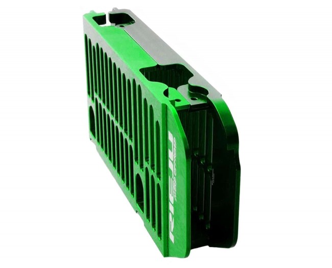 Factory Racing Aluminium Radiator Protectors Green - Rieju