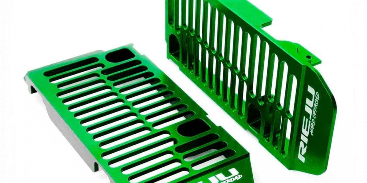 Factory Racing Aluminium Radiator Protectors Green - Rieju